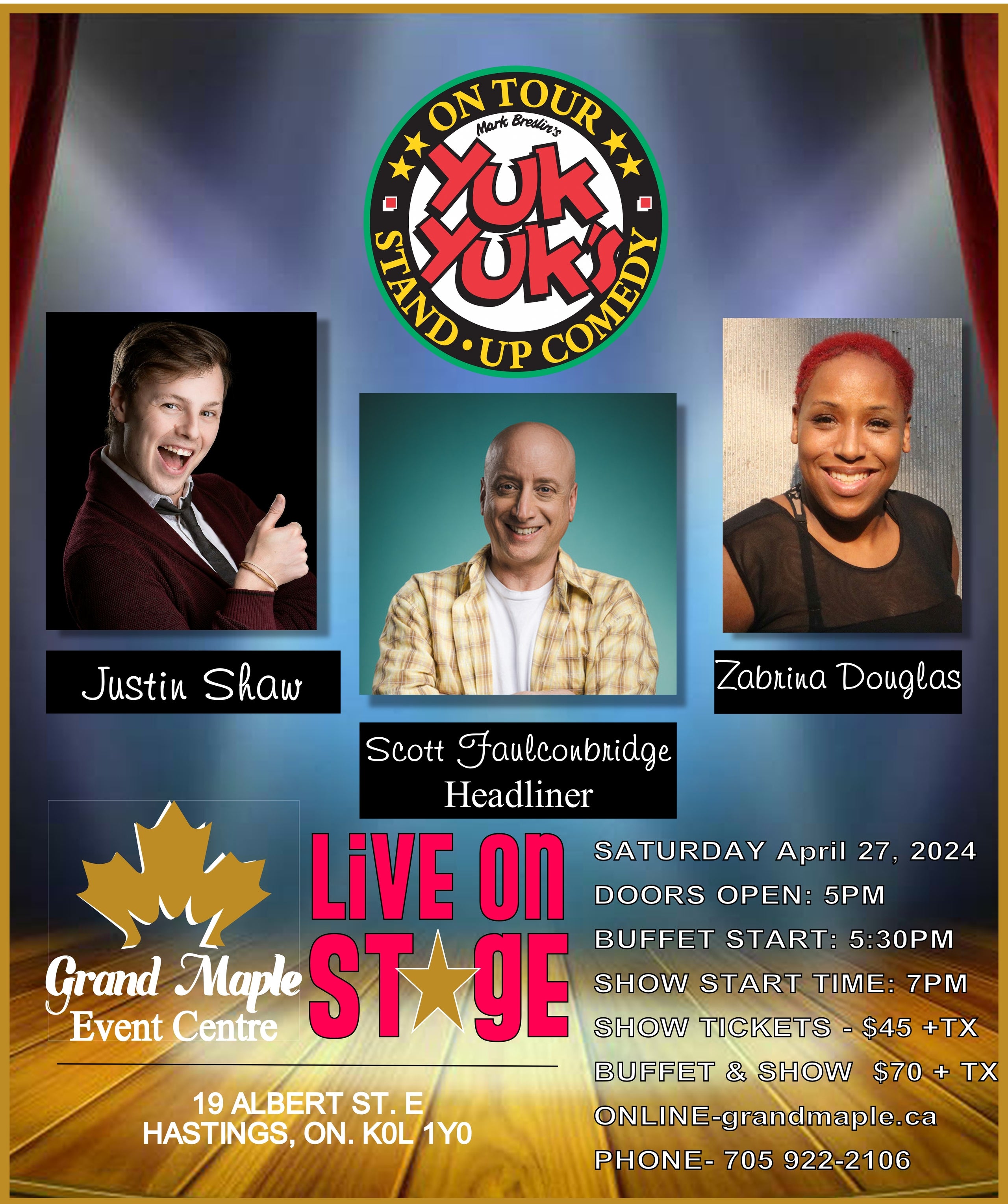 2024 Yuk Yuks - Headliner SCOTT FAULCONBRIDGE | Grand Maple Event Centre